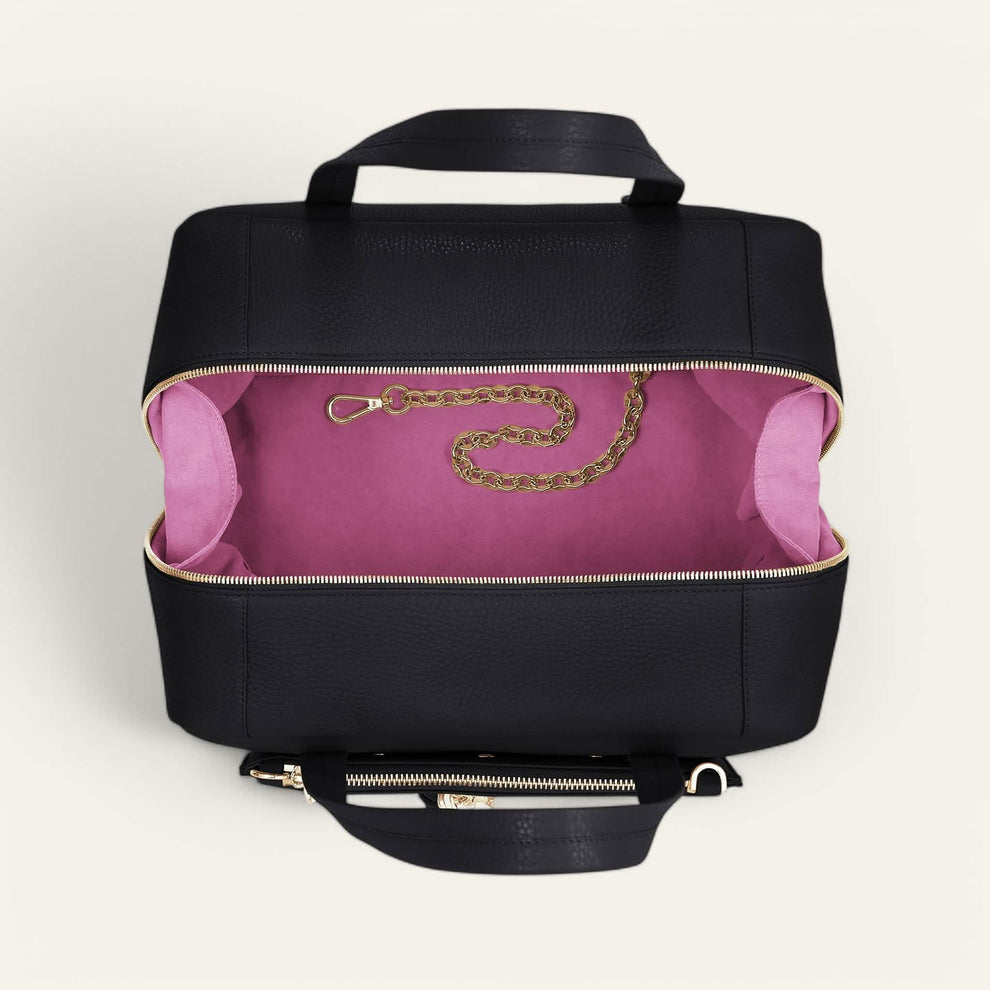 Jessica Shoulder Bag | Black with Gold hardware | Sarah Haran Luxury ...