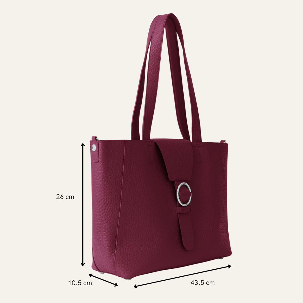 Tansy Tote | Retro Blue with Silver hardware | Sarah Haran Luxury ...